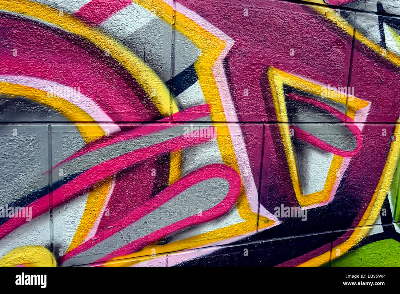 Abstract drawing graffiti on a street wall Stock Photo - Alamy