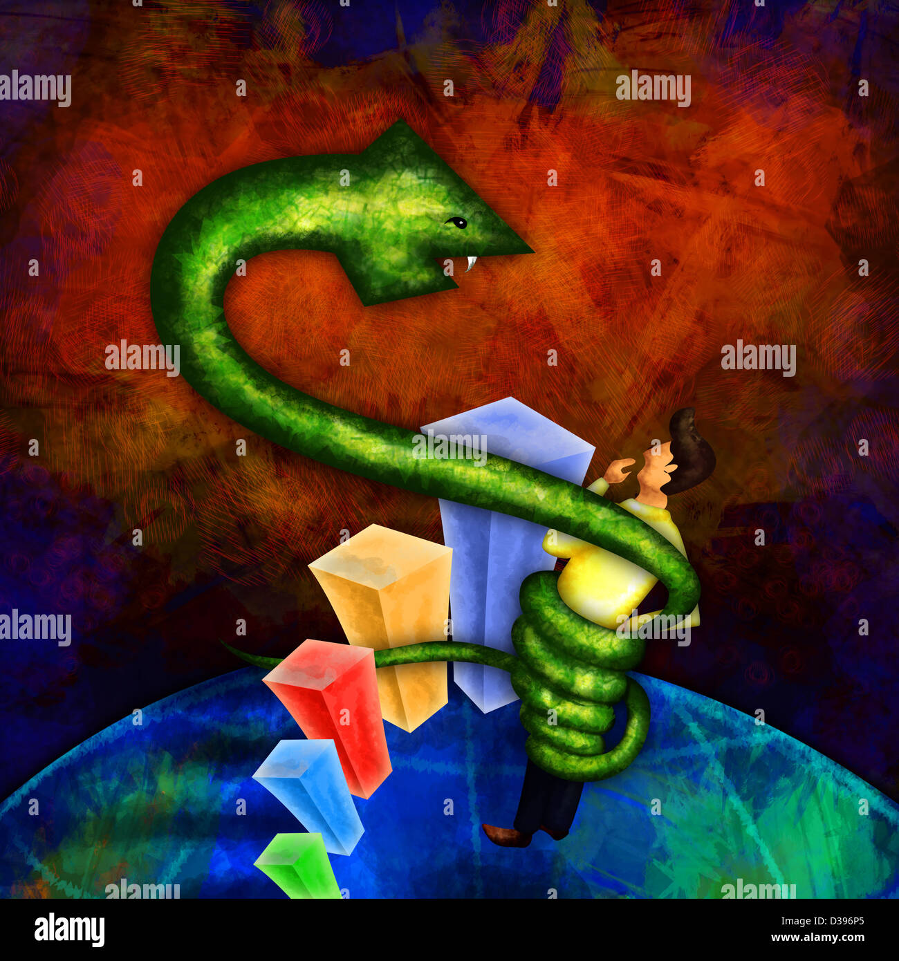 Snake wrapped hi-res stock photography and images - Alamy