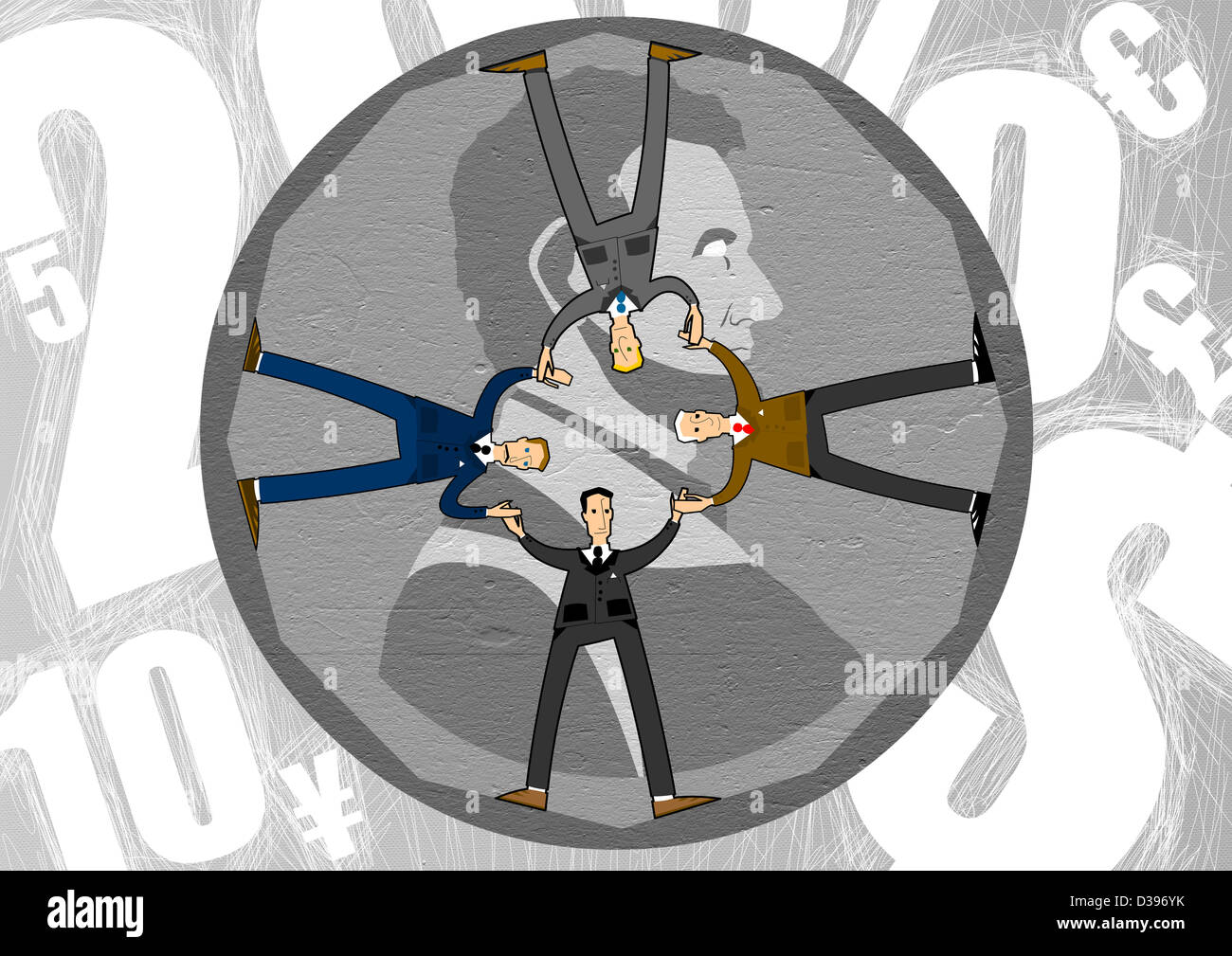 Businessmen holding hands representing concept of business strategy ...