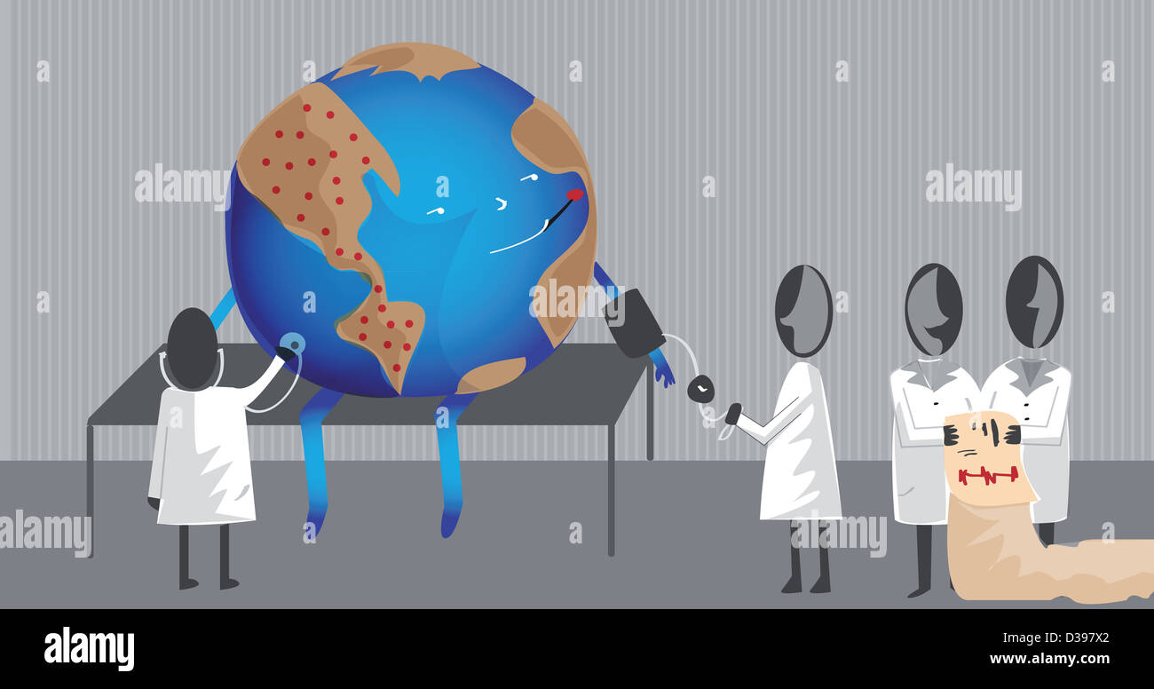 Medical doctor earth planet health hi-res stock photography and images ...