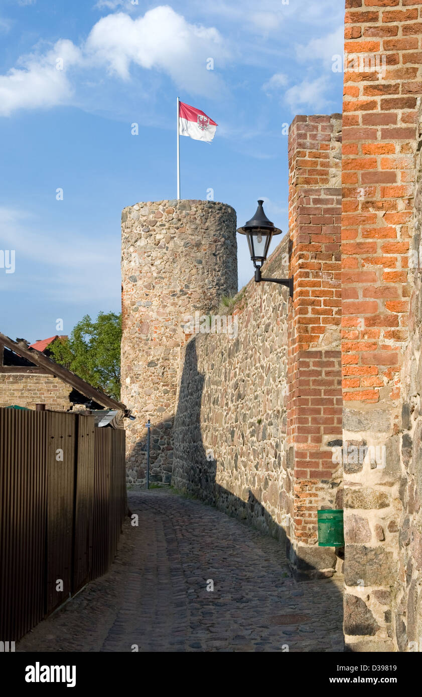 Templin, Germany, the owl tower in the historic city walls Stock Photo ...