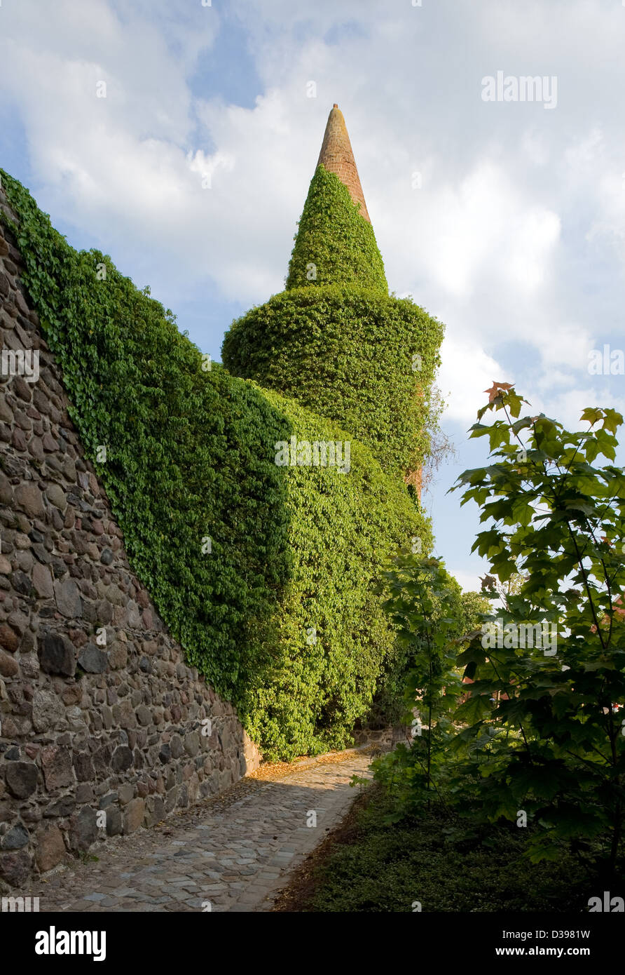 Templin, Germany, the Powder Tower in the historic city walls Stock ...