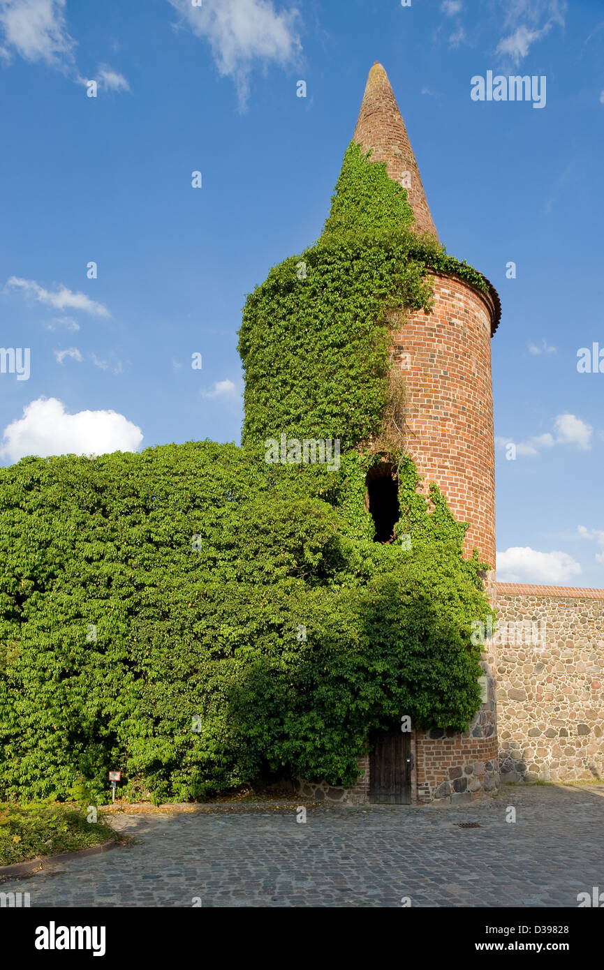 Templin, Germany, the Powder Tower in the historic city walls Stock ...