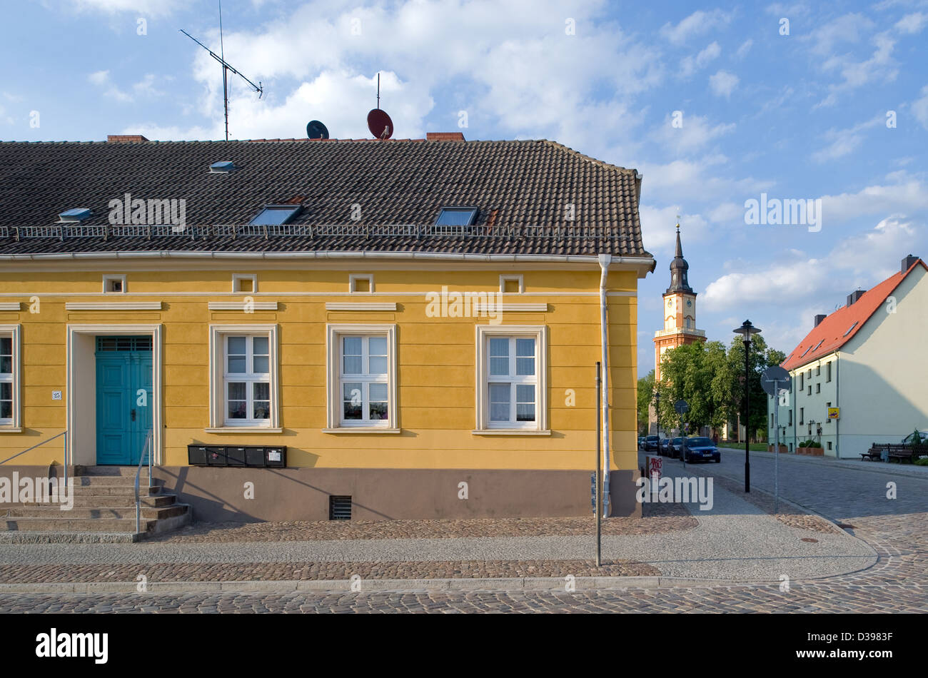 Templin, Germany, apartment houses in the historic city of Templin ...