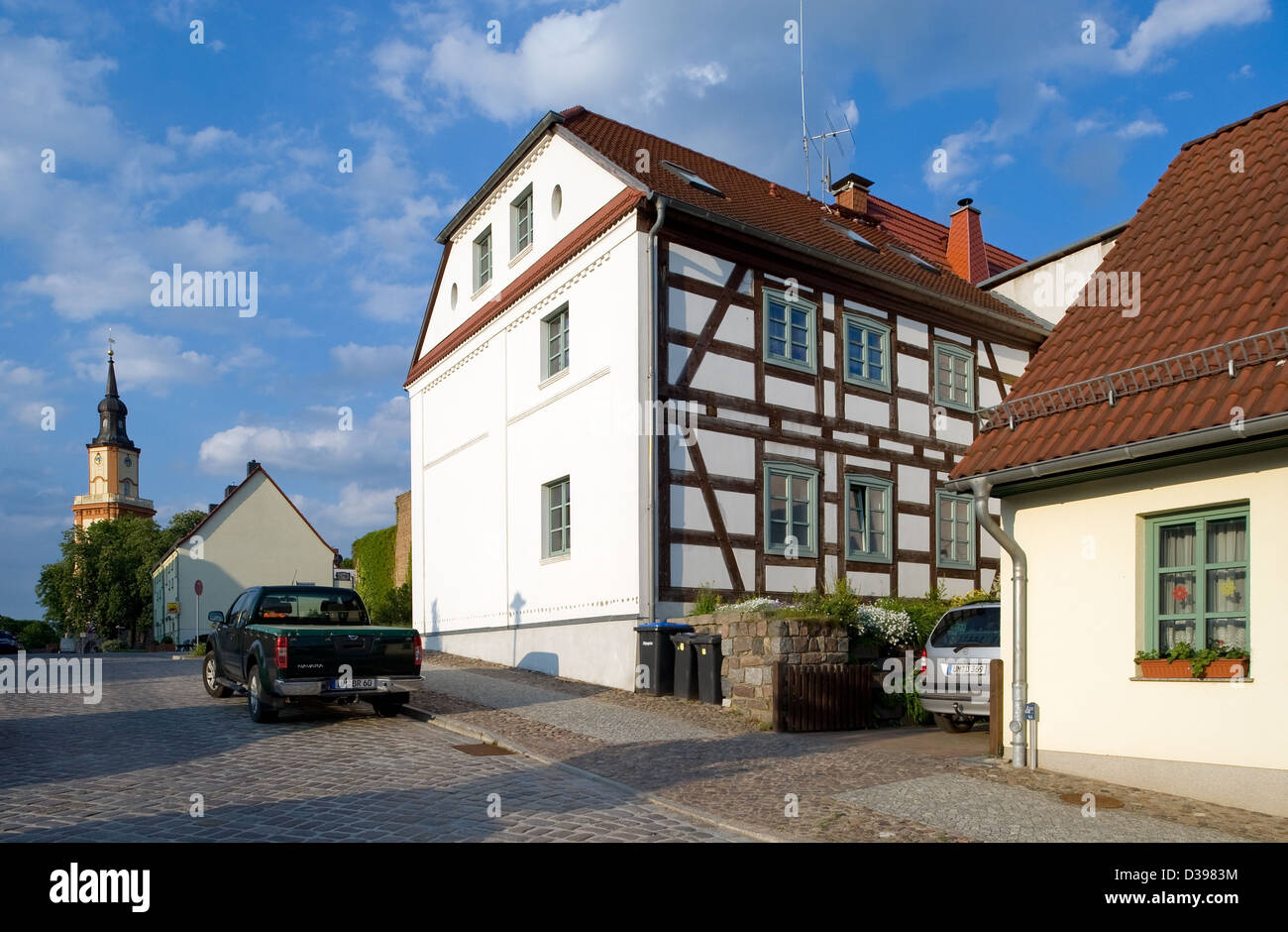 Templin, Germany, apartment houses in the historic city of Templin ...