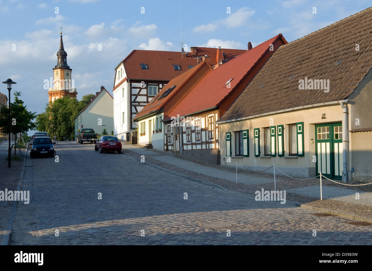 Templin, Germany, apartment houses in the historic city of Templin ...