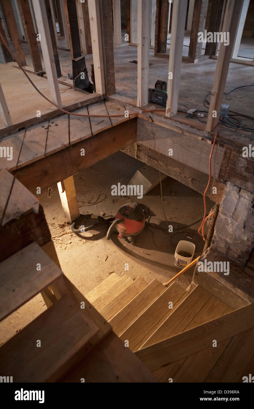 A foreclosed home is being rehabbed for a future owner Stock Photo - Alamy