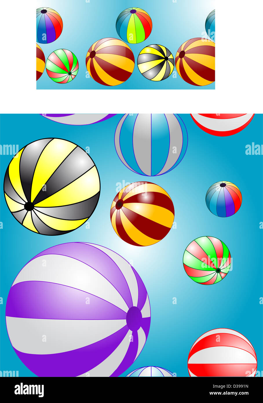 two seamless texture with balls Stock Photo - Alamy