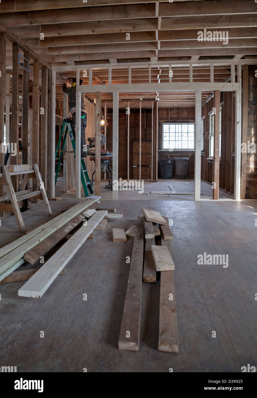 A foreclosed home is being rehabbed for a future owner Stock Photo - Alamy
