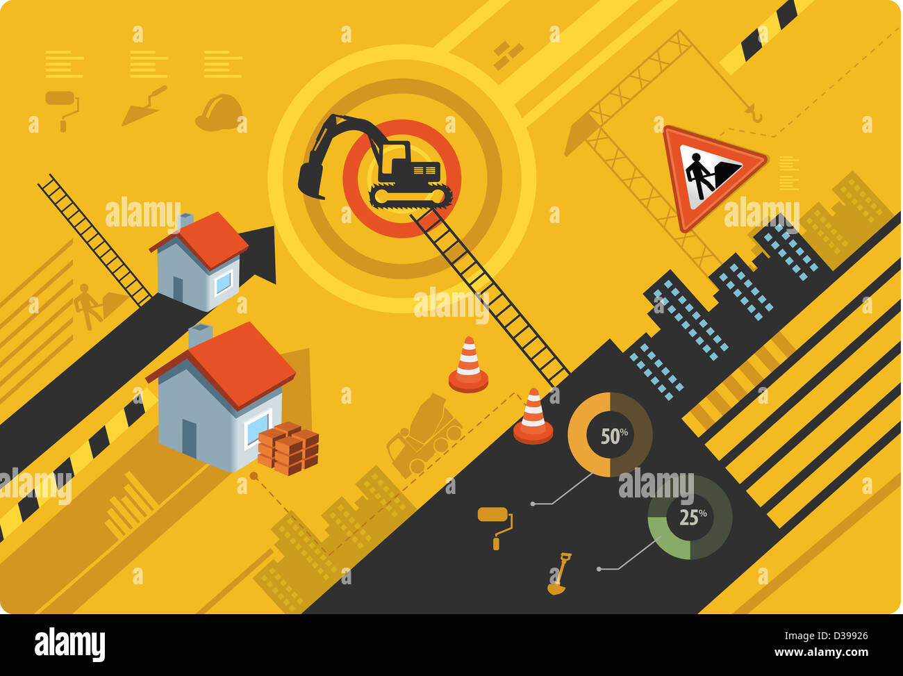 Illustrative image of real estate construction Stock Photo - Alamy