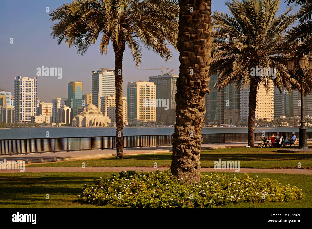 UAE Emirat of Sharjah Corniche Stock Photo - Alamy