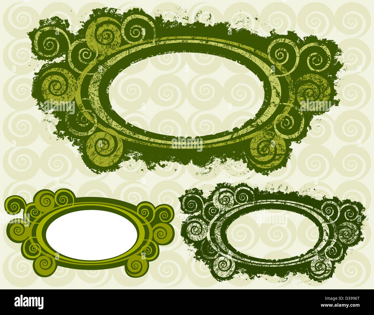 Swirly Circle Frames Stock Photo - Alamy