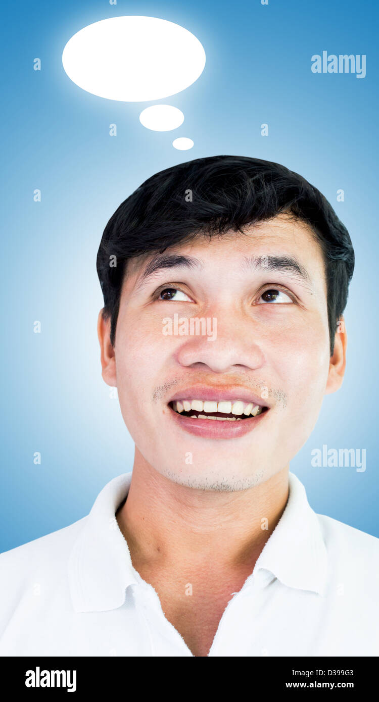 Asian Man Thinking Stock Photo - Alamy