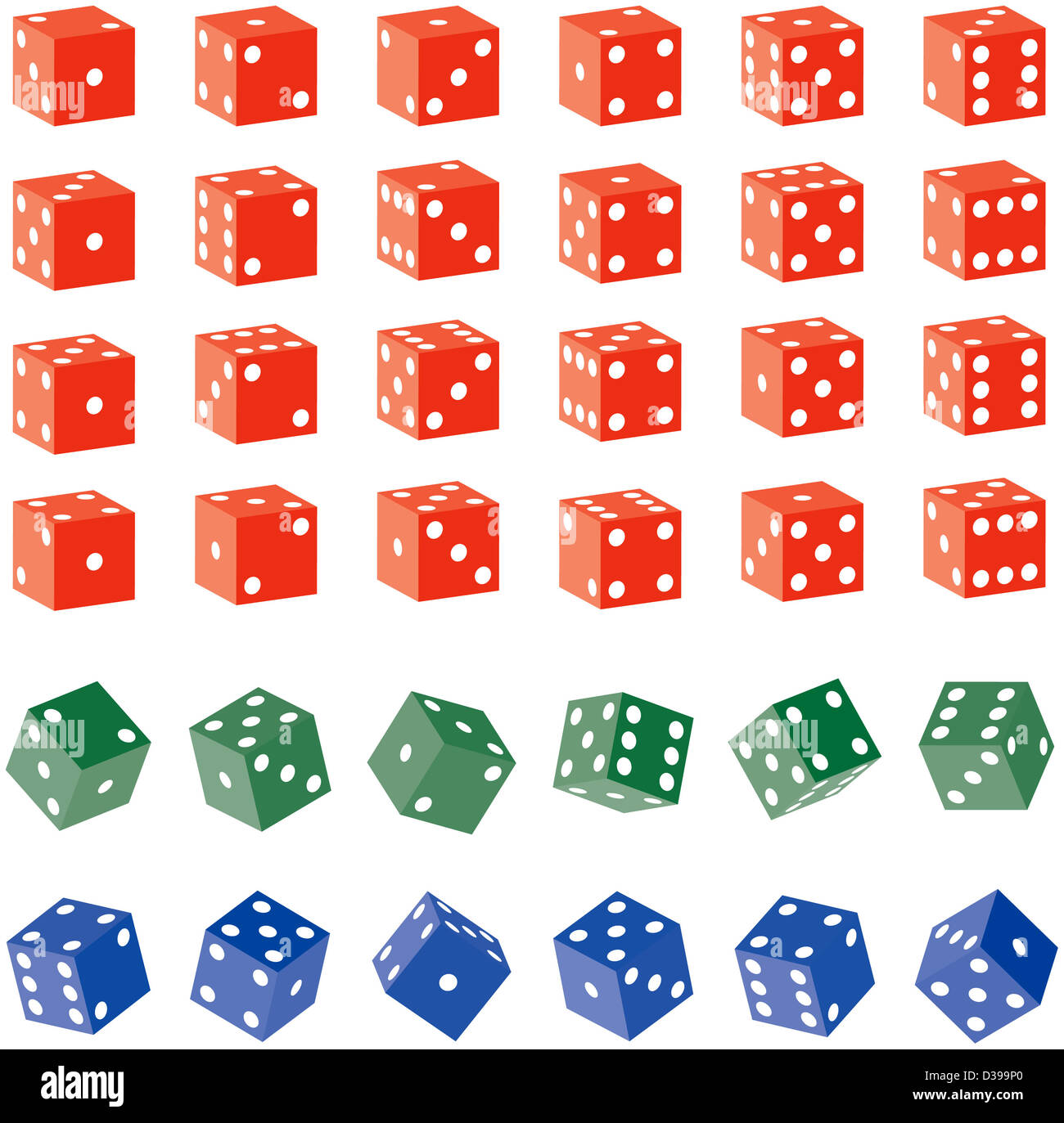 Various Colored Dice Stock Photo - Alamy