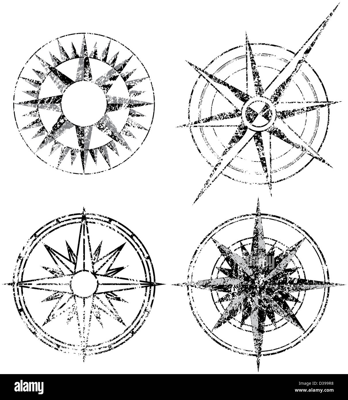 Compass illustration hi-res stock photography and images - Alamy