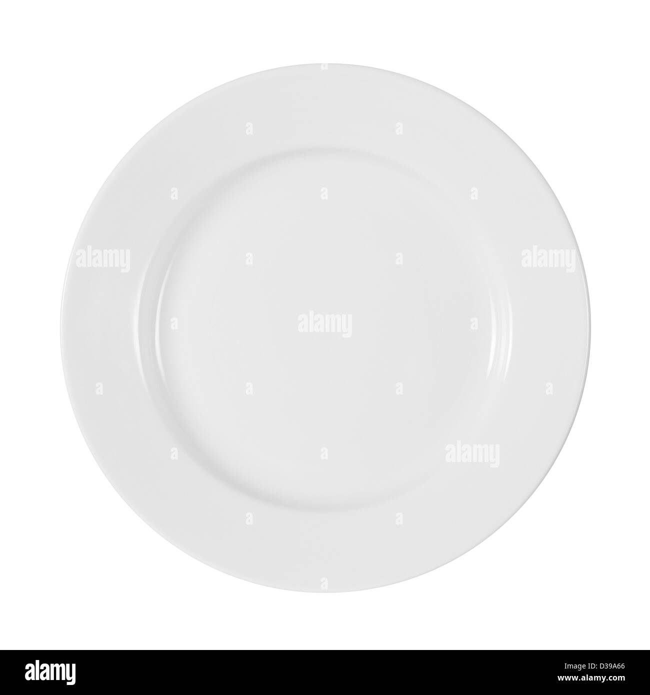 shiny plate isolated on white with clipping path included Stock Photo ...
