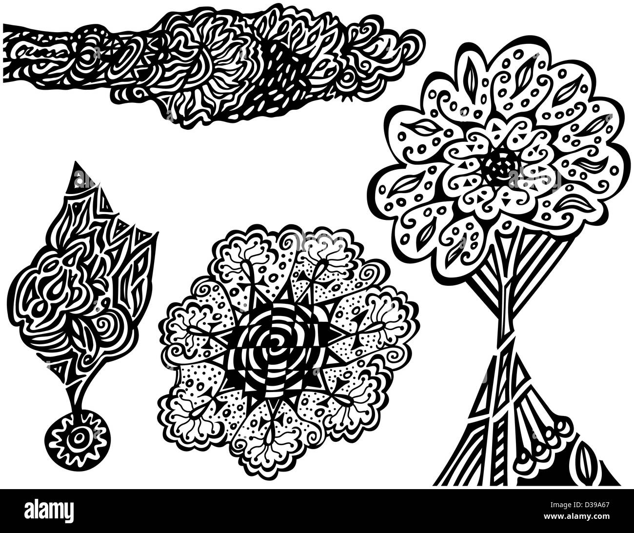 Four designs Black and White Stock Photos & Images - Alamy