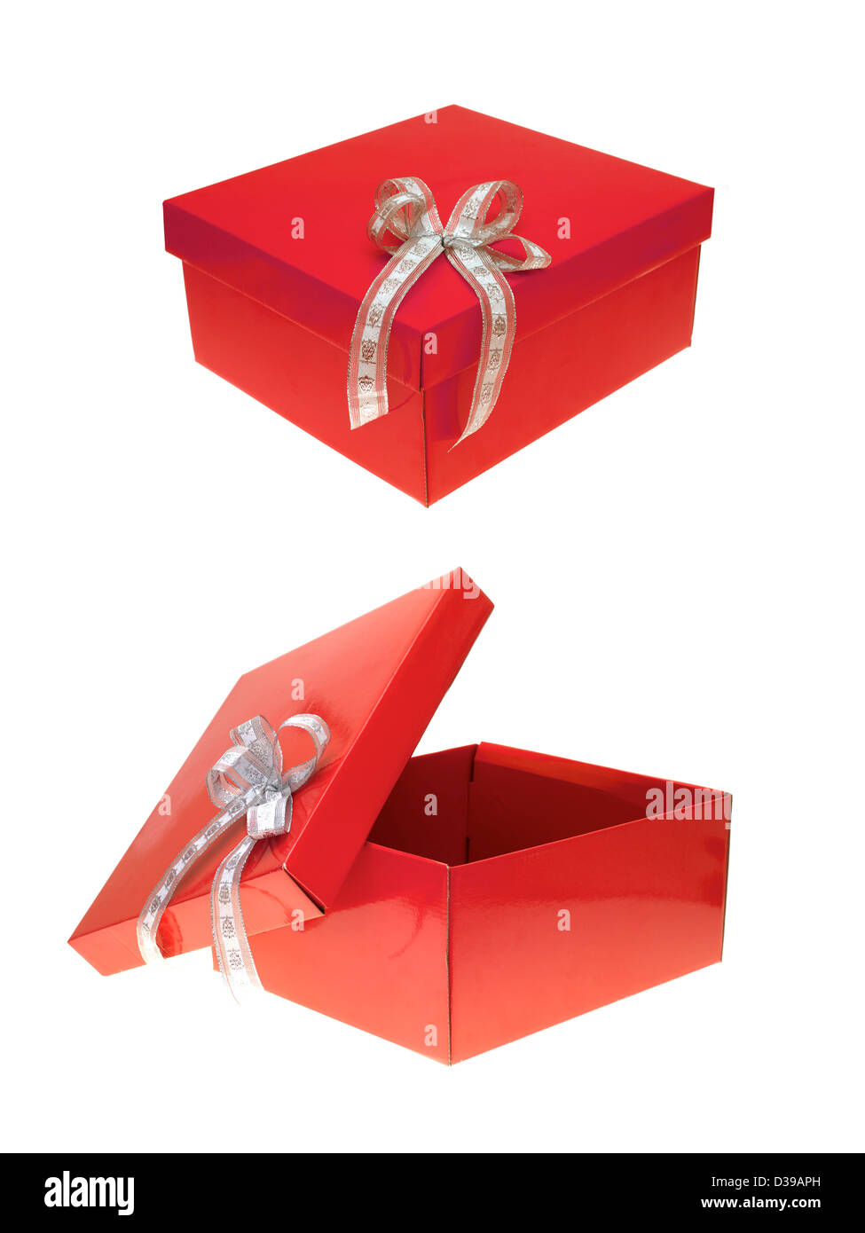 A gift box isolated against a white background Stock Photo - Alamy
