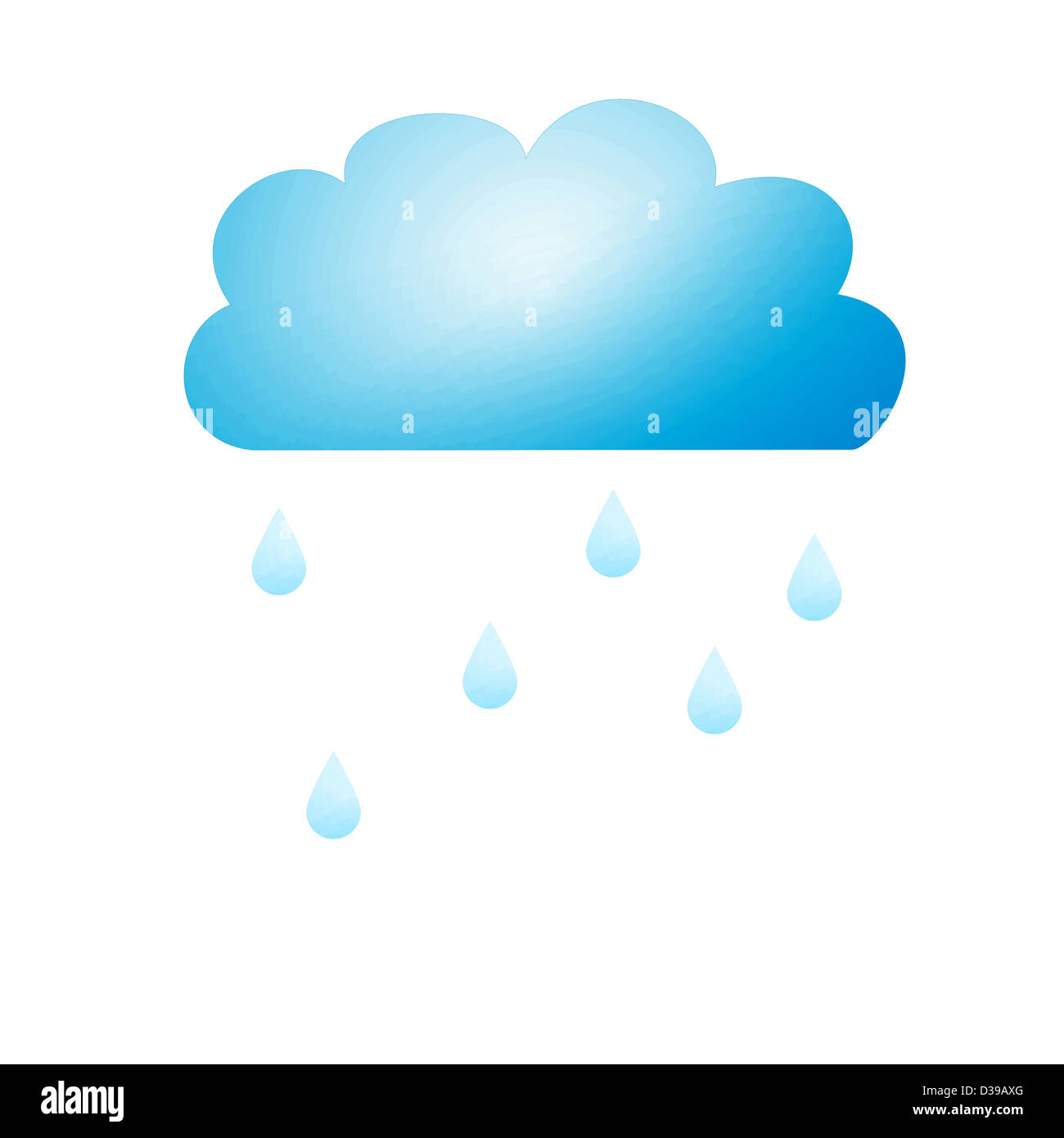 Conceptual illustration of rain clouds on a plane background Stock ...