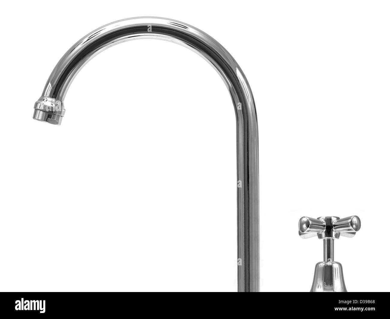 Water faucets isolated against a white background Stock Photo - Alamy