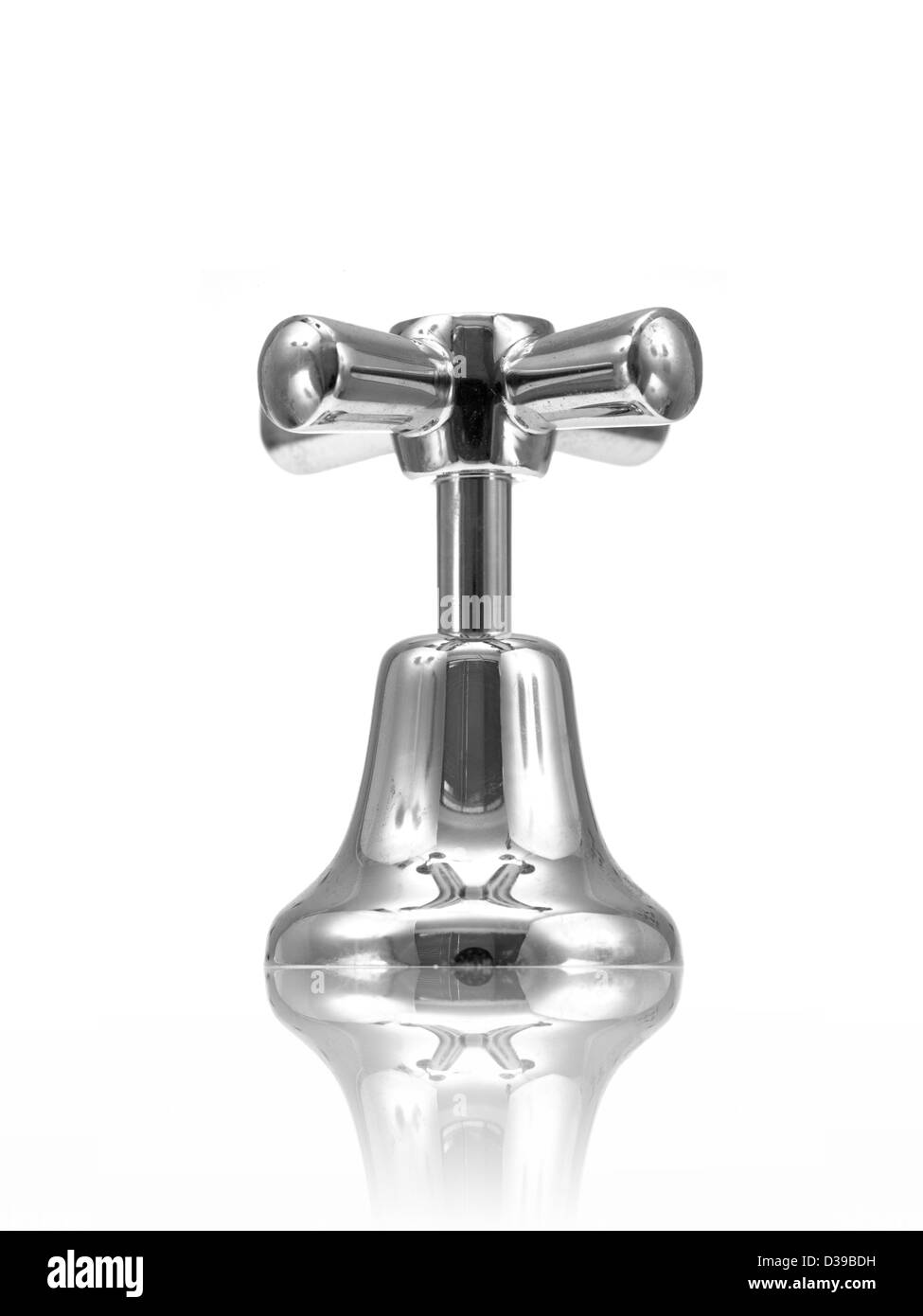 Water faucets isolated against a white background Stock Photo - Alamy