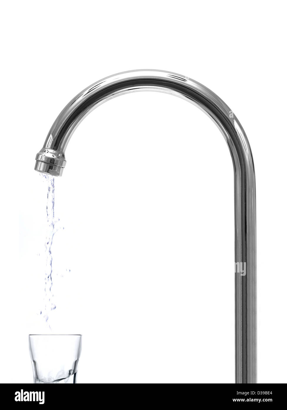 Water faucets isolated against a white background Stock Photo - Alamy