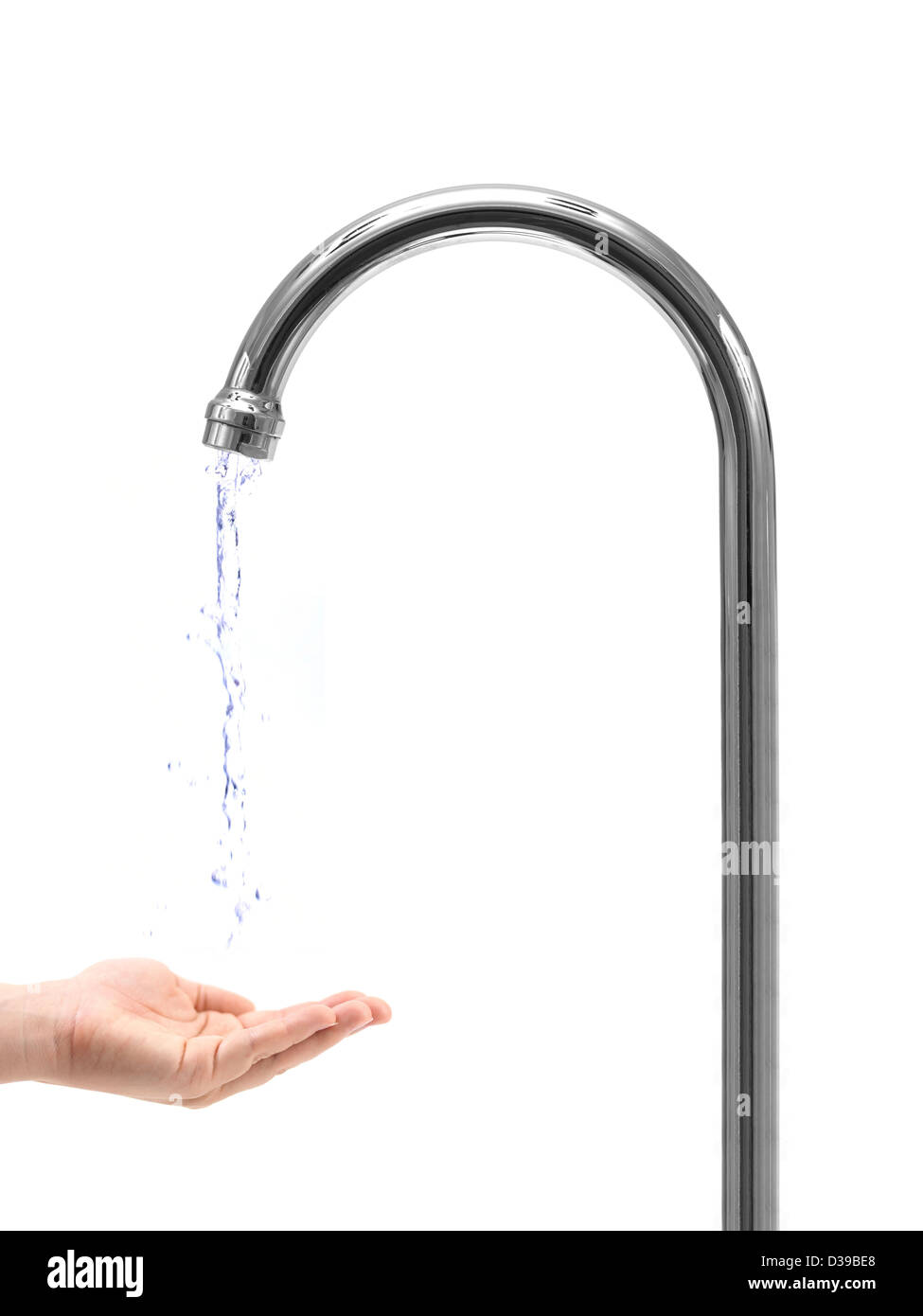 Water faucets isolated against a white background Stock Photo - Alamy