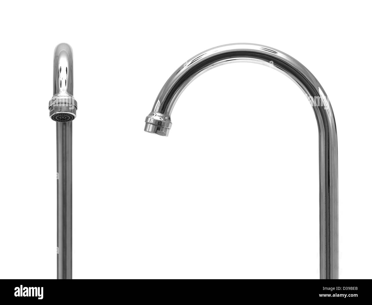 Water faucets isolated against a white background Stock Photo - Alamy