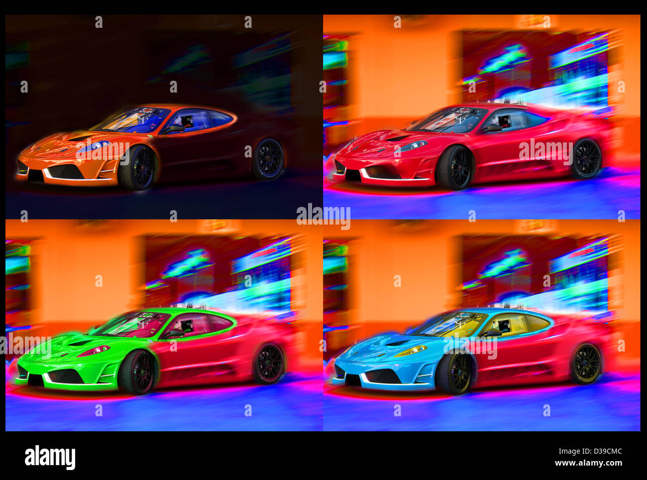 Ferrari in colors Stock Photo - Alamy