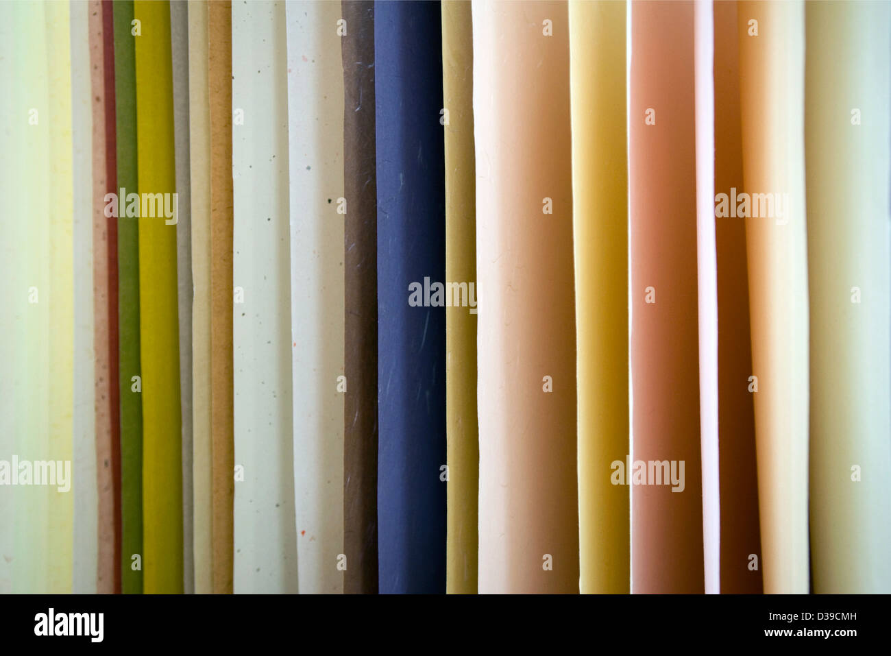 A colorful selection of hand-made washi, traditional Japanese paper,in ...