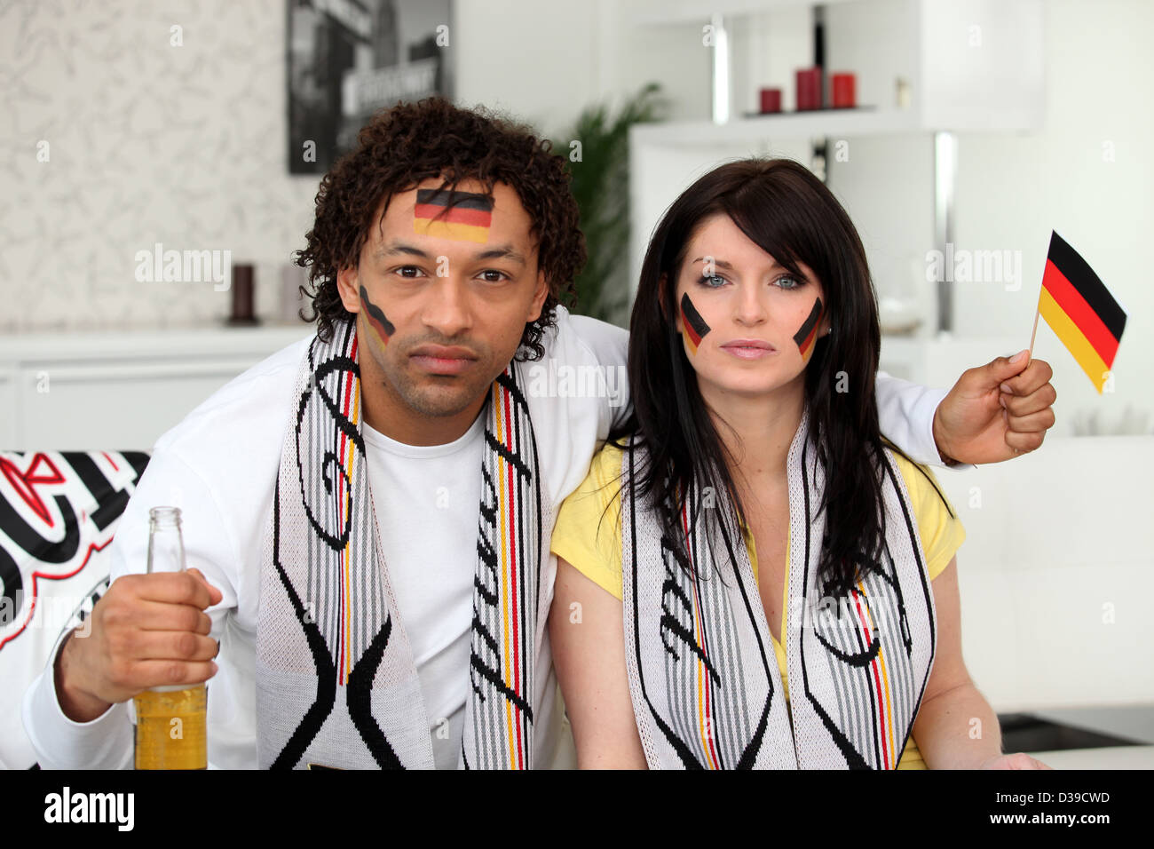 German football fans at home Stock Photo - Alamy
