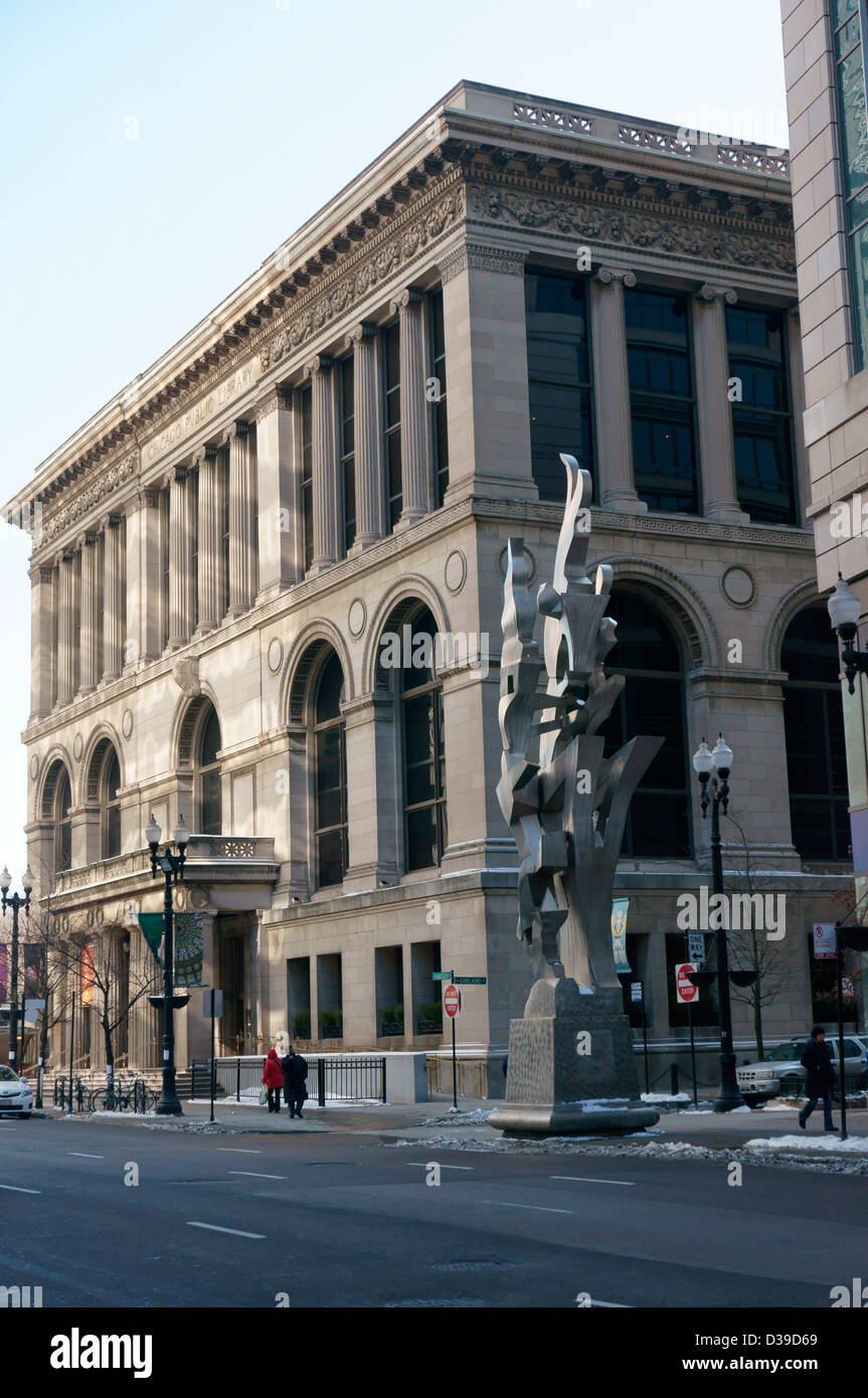 Chicago Cultural Center, Chicago, Illinois. North entrance on Randolph ...