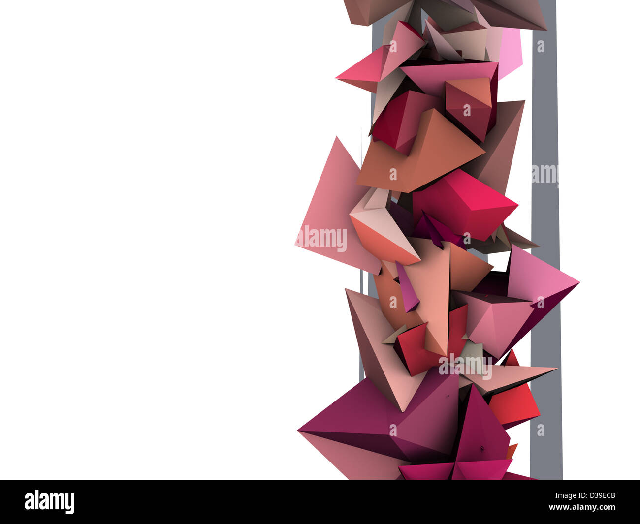3d abstract pink spiked electric shape Stock Photo - Alamy