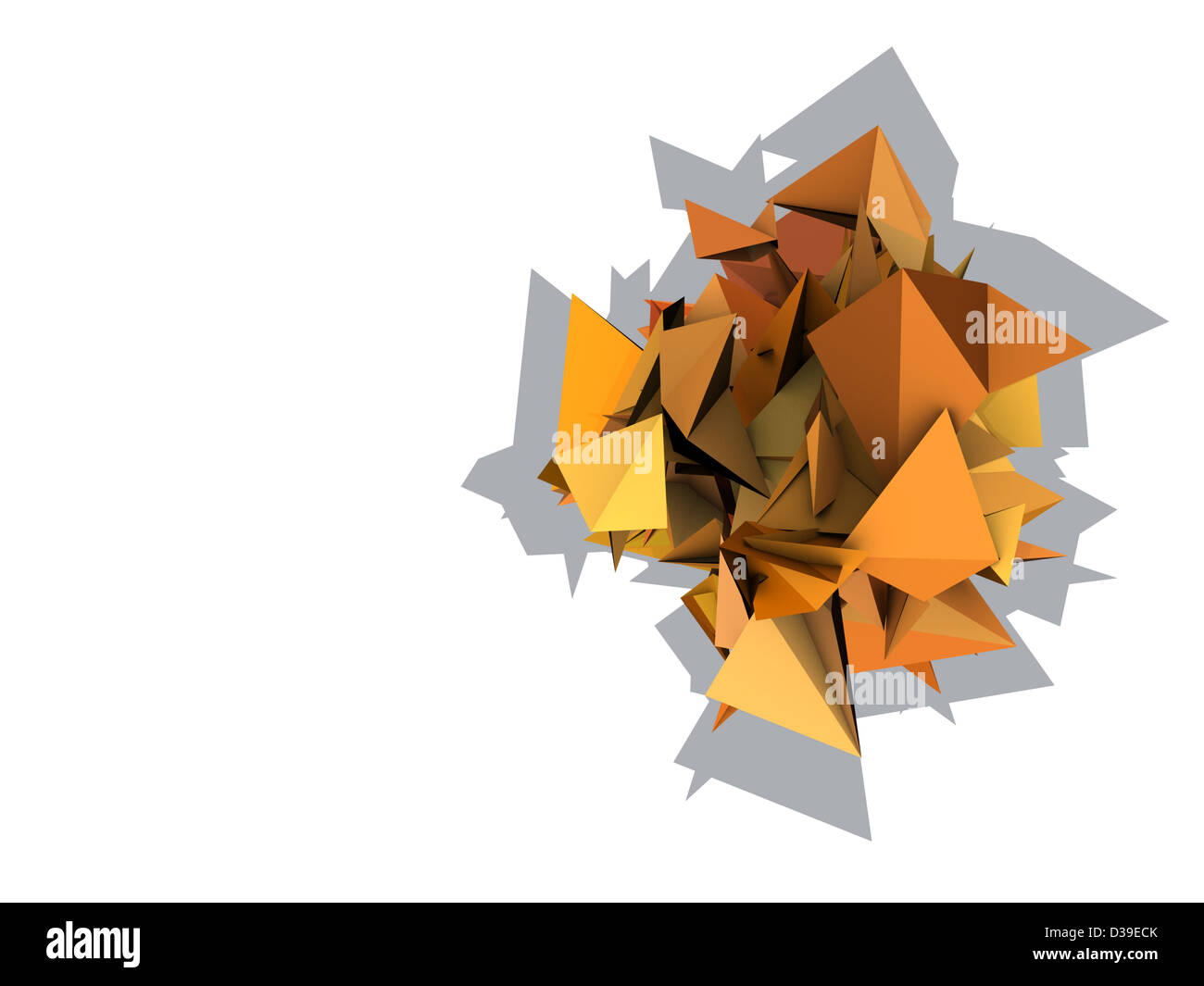 3d abstract orange spiked electric shape Stock Photo - Alamy