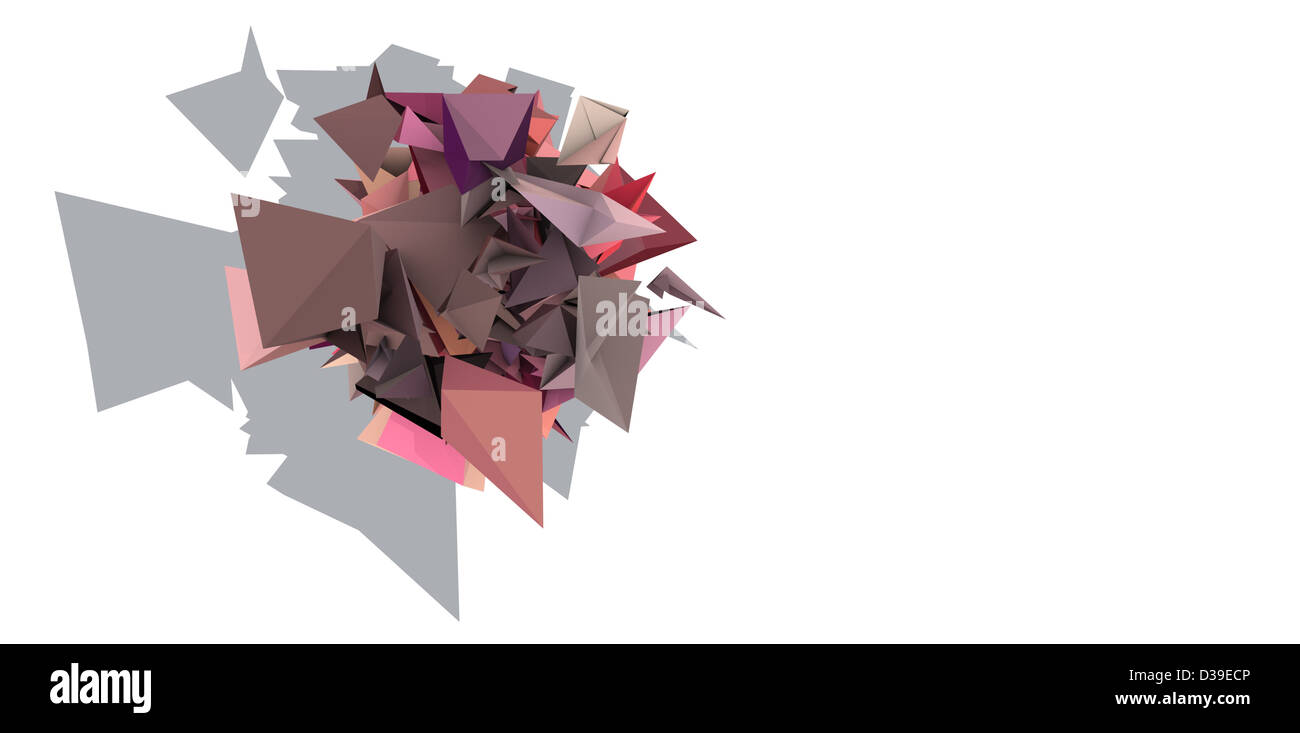 3d abstract pink spiked electric shape Stock Photo - Alamy