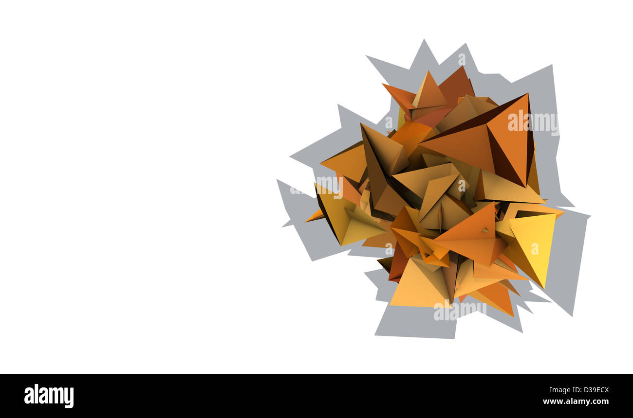 3d abstract orange spiked electric shape Stock Photo - Alamy