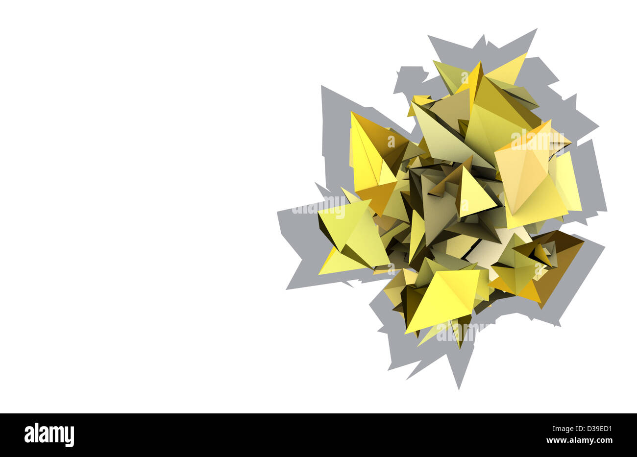 3d abstract yellow spiked electric shape Stock Photo - Alamy