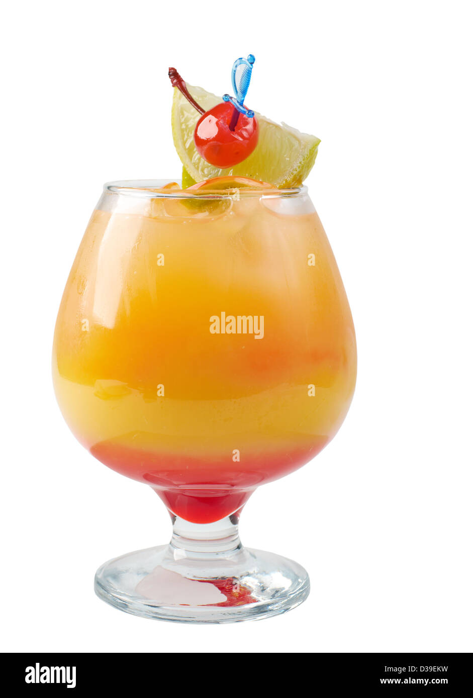 fruit cocktail closeup isolated on white background Stock Photo - Alamy