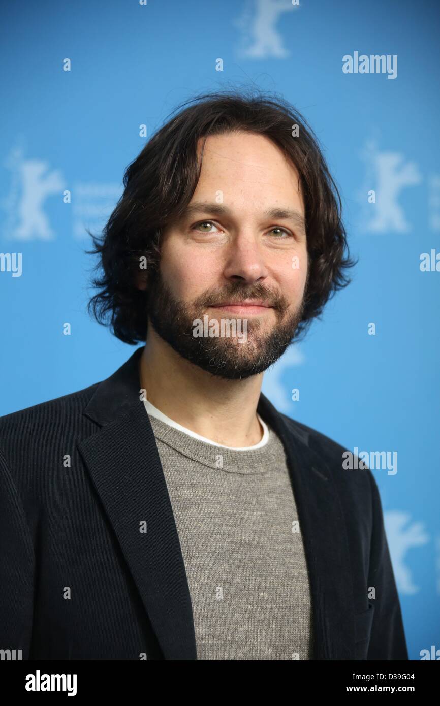 Berlin, Germany. 13th February 2013. Actor Paul Rudd poses at the ...