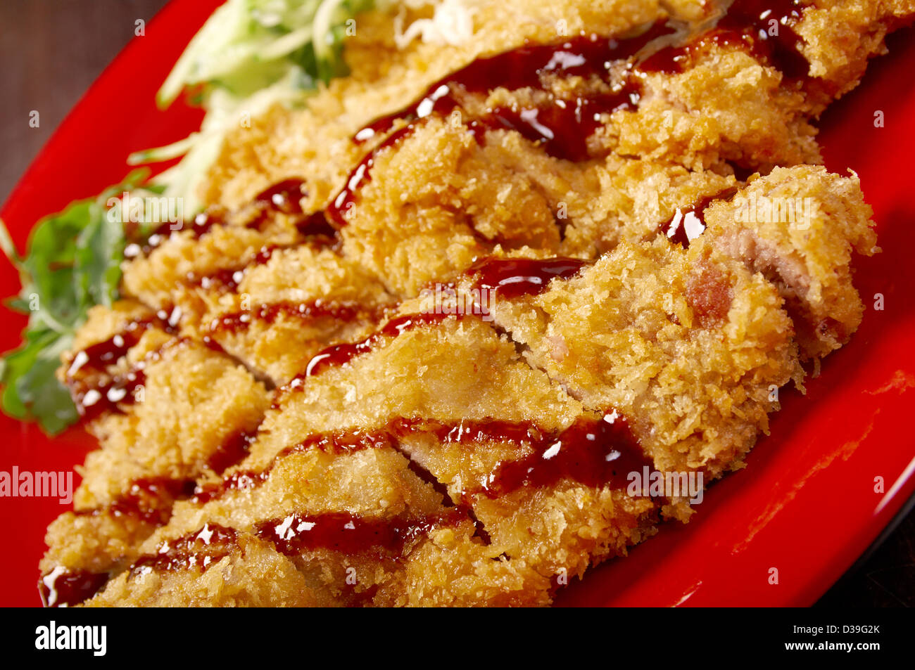 Pork roasted coating. traditional japanese food Stock Photo - Alamy