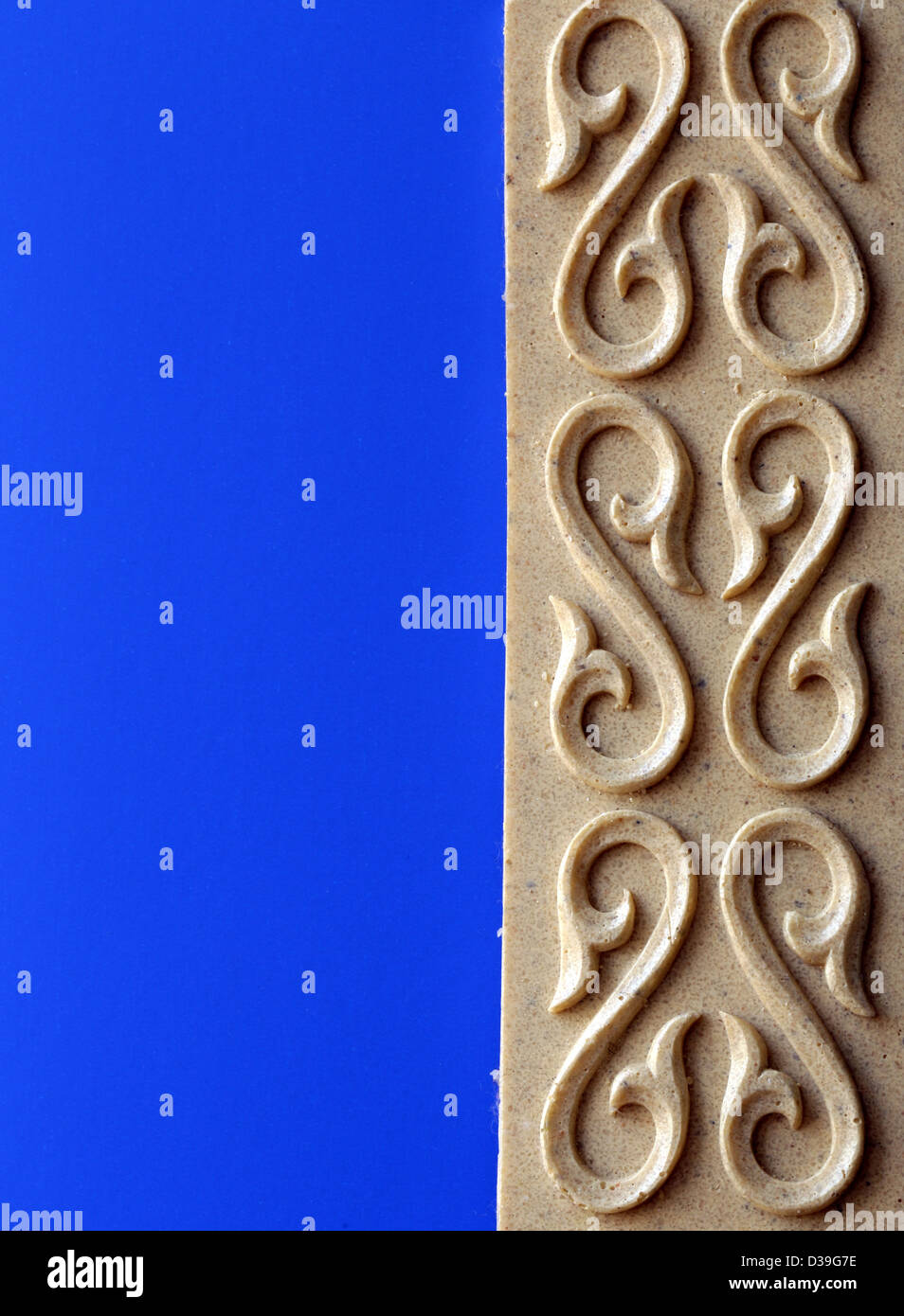blue background with white clay border Stock Photo - Alamy