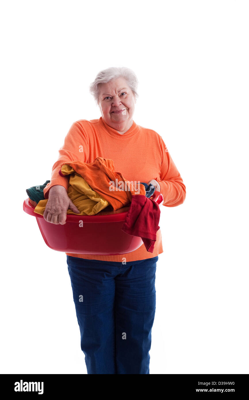 old woman with colored clothes Stock Photo - Alamy