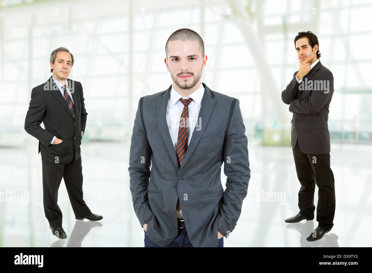 three business men portrait at the office Stock Photo - Alamy