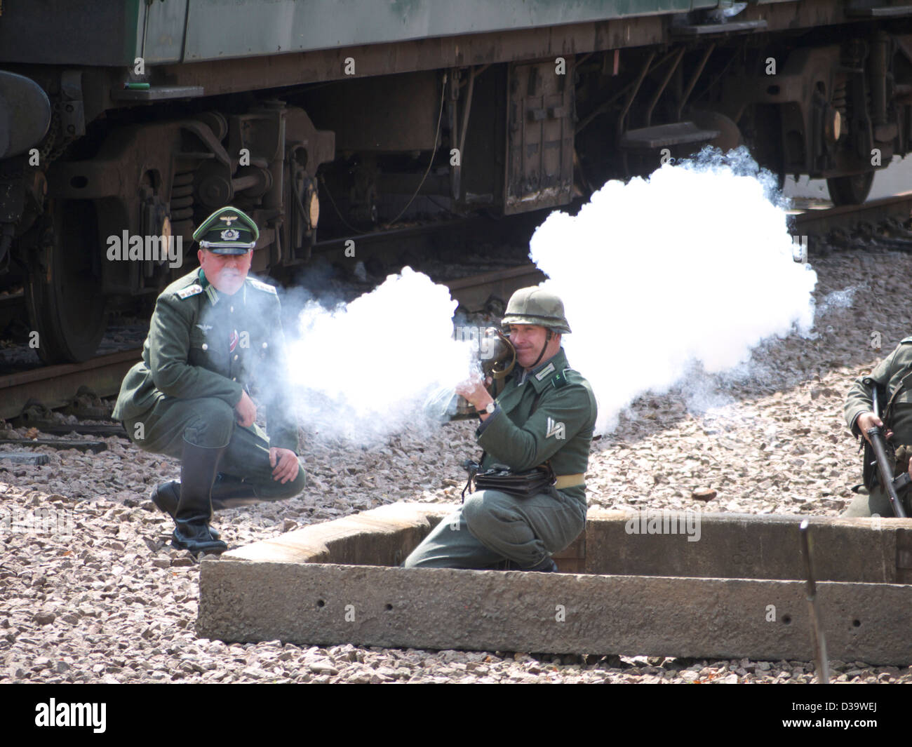 1940's Reenactors portraying German soldiers at Great Central railway's ...