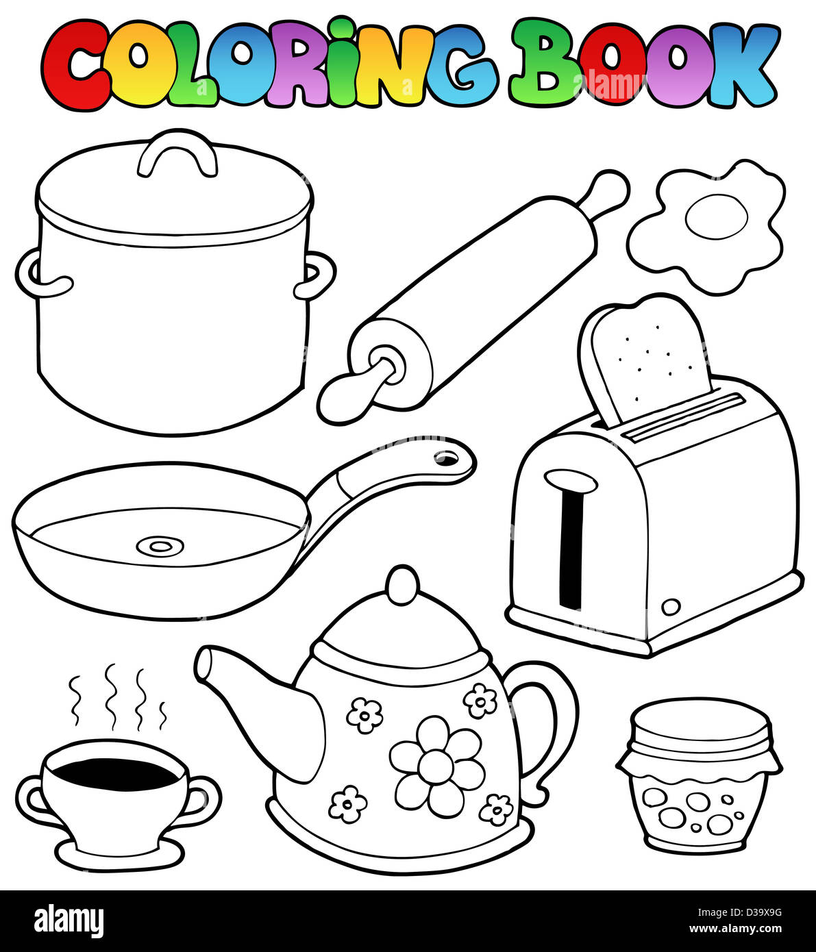 Kitchen Tools Coloring Pages