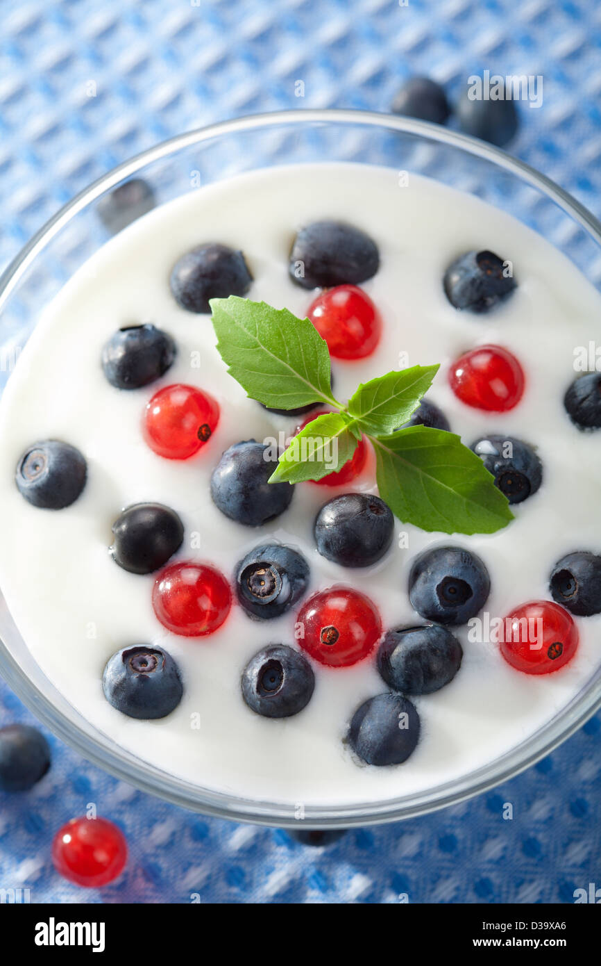 yogurt with berries Stock Photo - Alamy