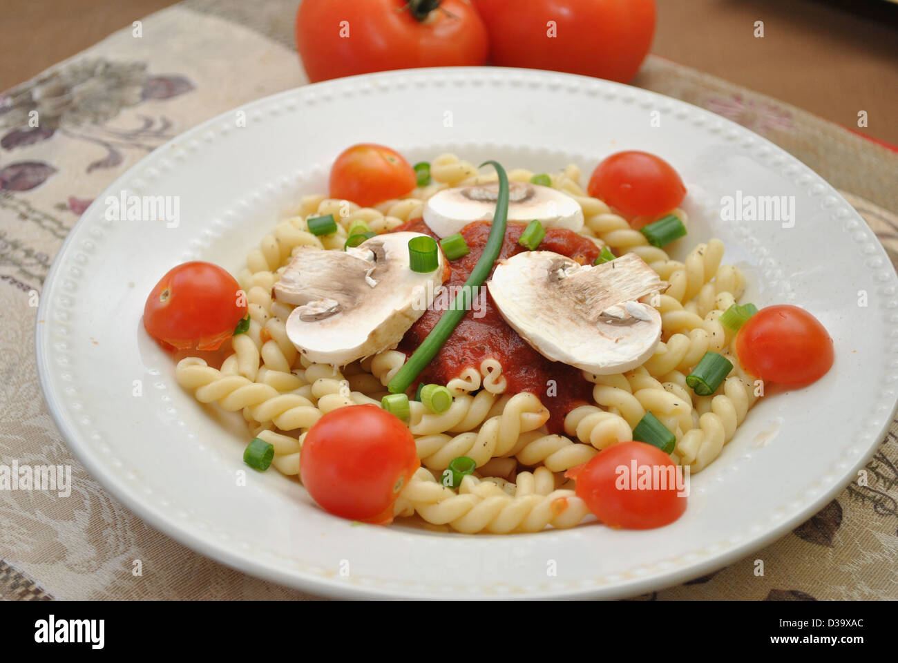 Delicious Pasta Dinner Stock Photo - Alamy
