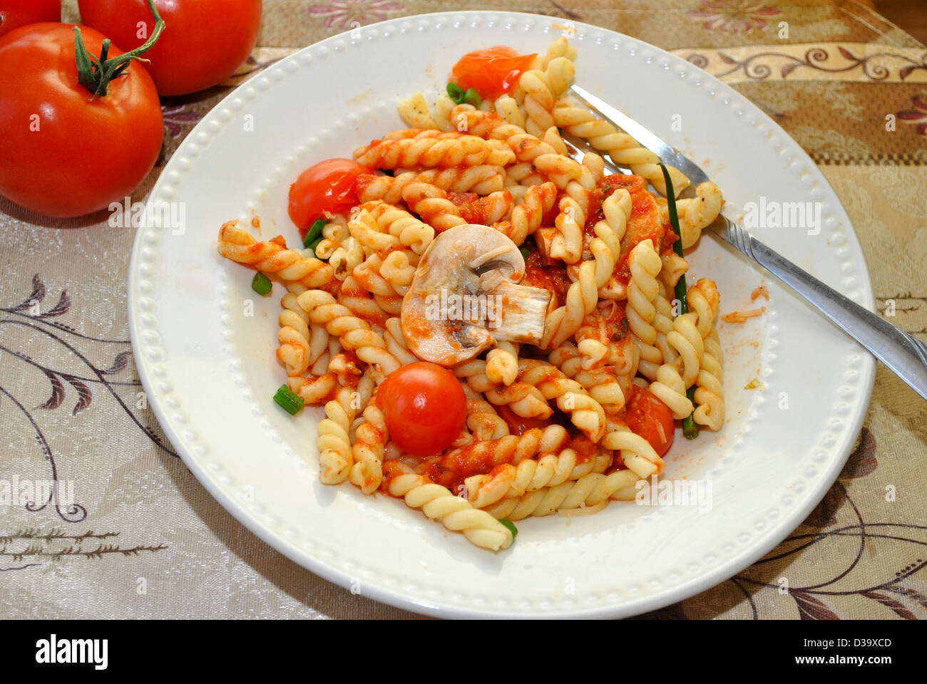 Delicious pasta mushrooms served hi-res stock photography and images ...