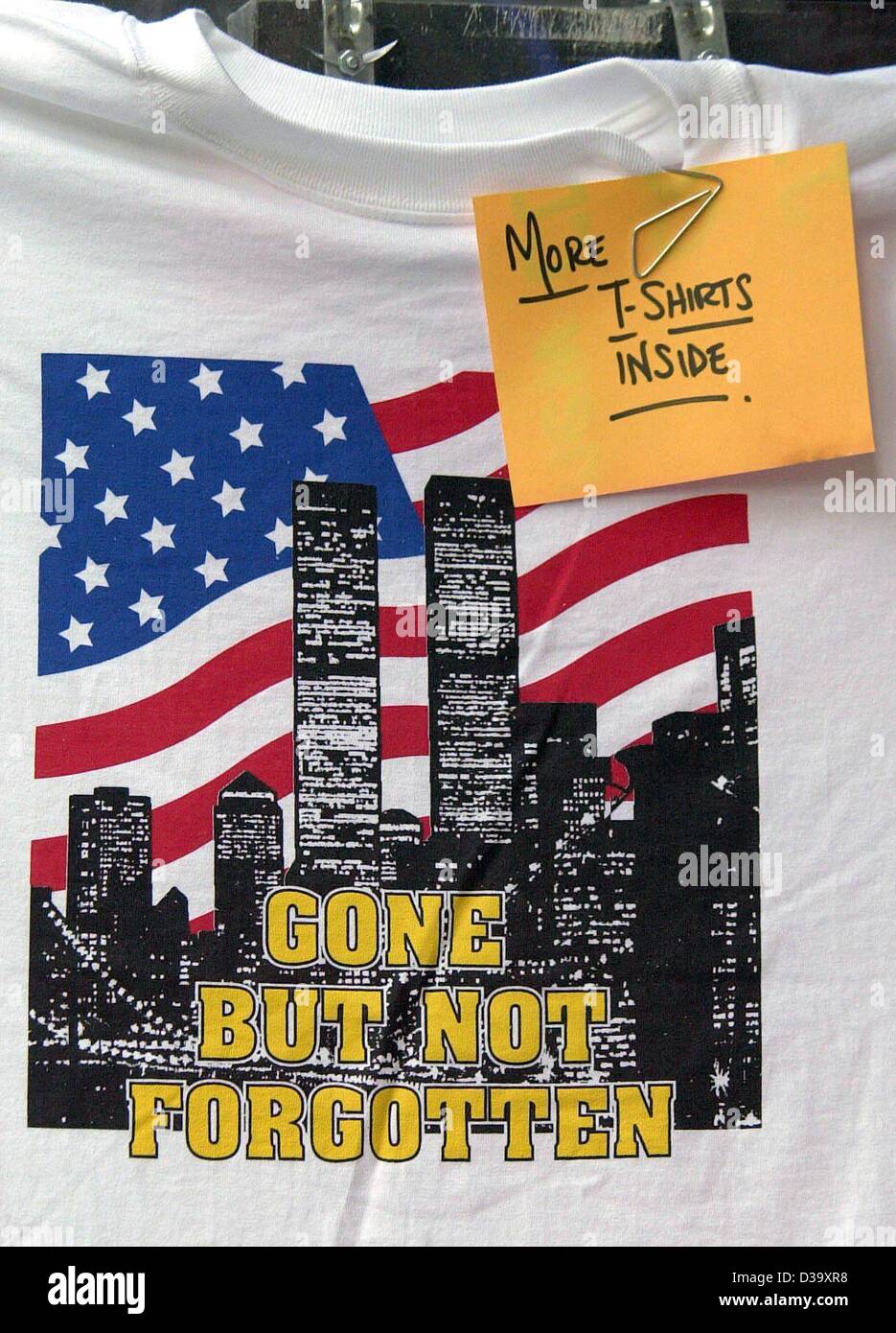 (dpa) - Gone, but not forgotten" is the text of a T-shirt showing the ...