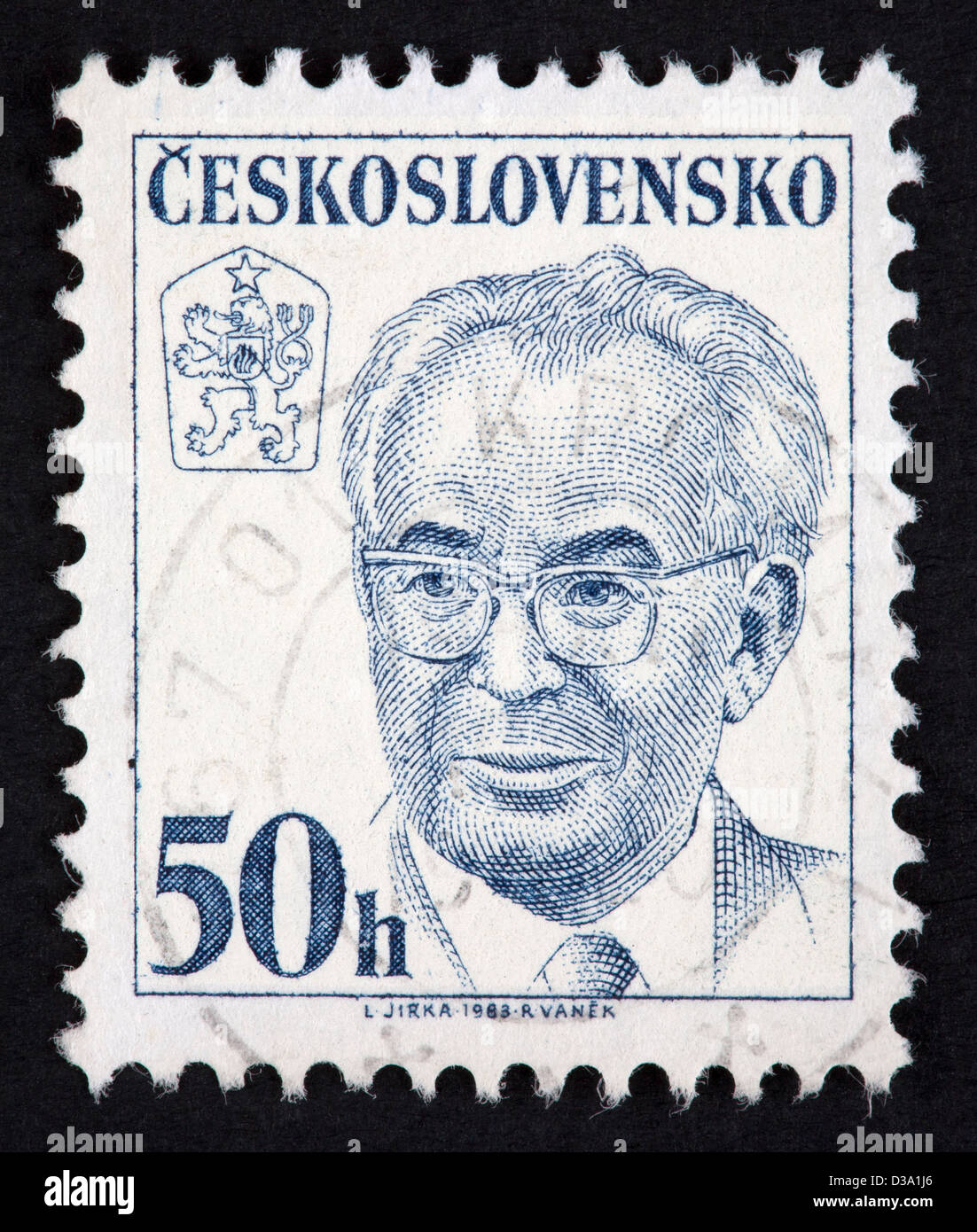 Czechoslovakian postage stamp Stock Photo - Alamy